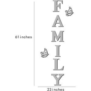 Wall Decor | Family Wall Decor Letter Signs Acrylic Mirror Stickers ...